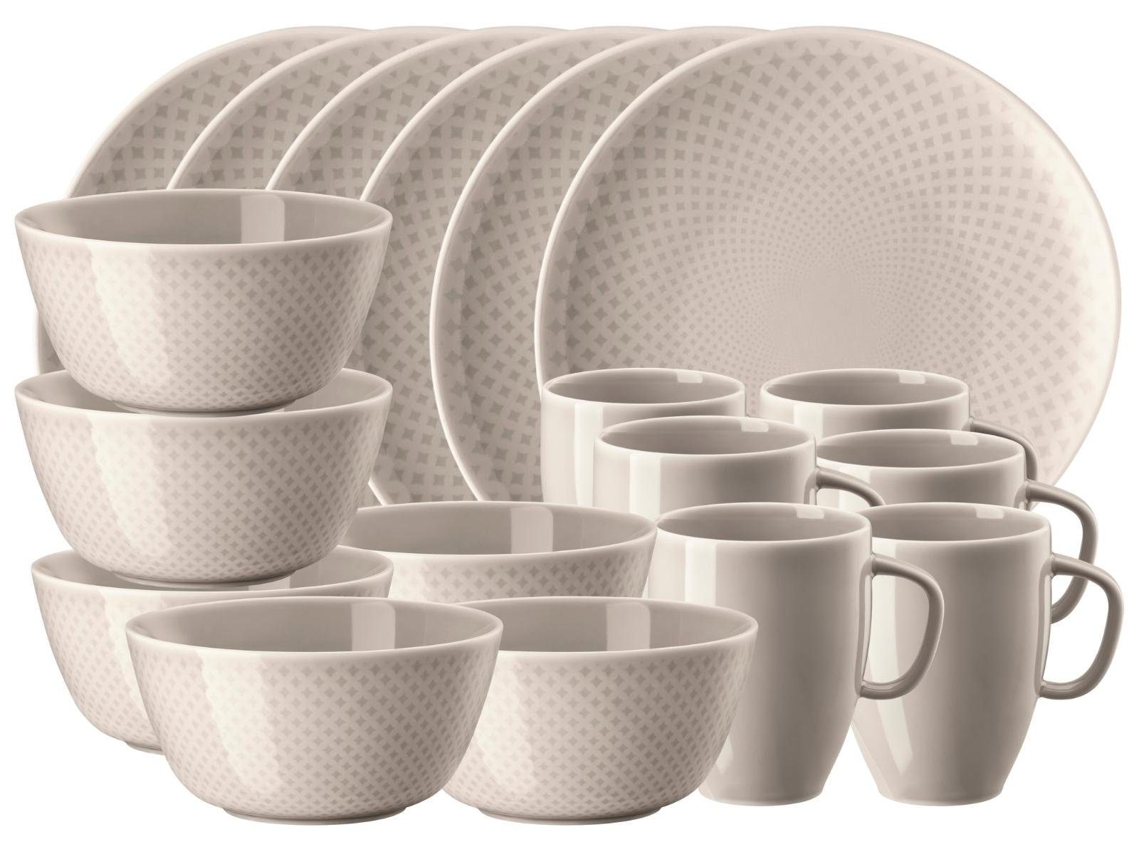 Rosenthal Tafelservice Junto Soft Shell Frühstücksset 18tlg Porzellan