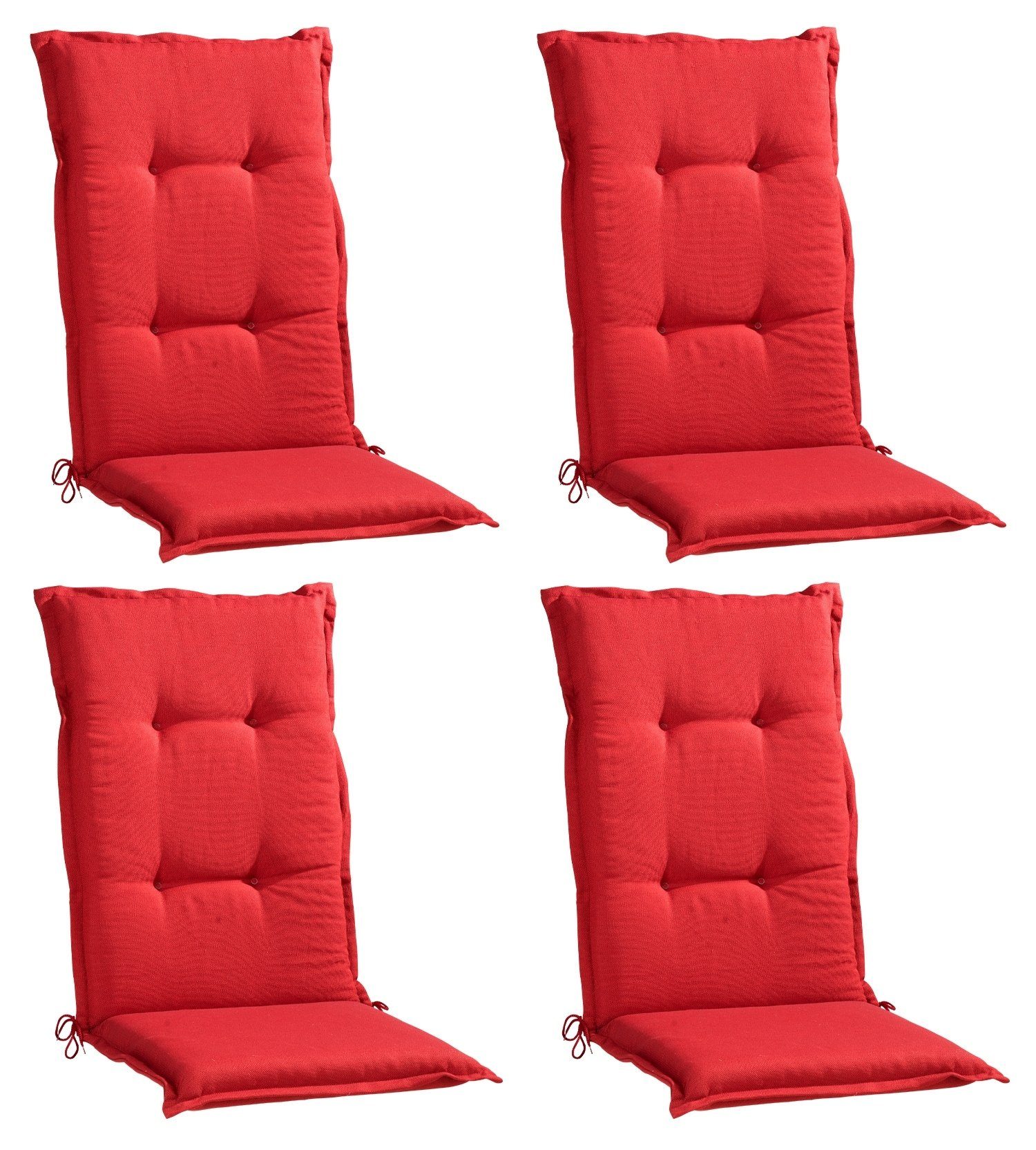 Go De Hochlehnerauflage Redsun B 50 X L 120 Cm Rot 4er Set Set 4