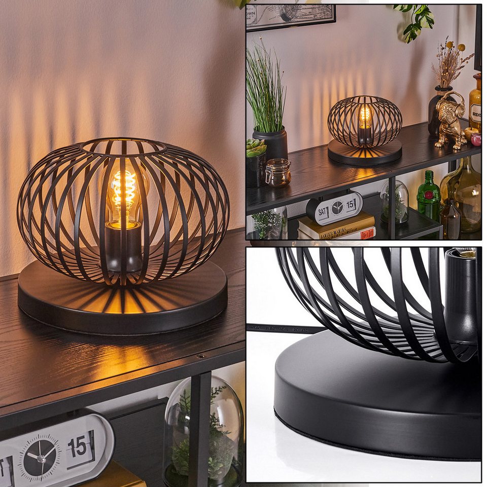 Hofstein Tischleuchte Tischlampe Aus Metall In Schwarz Ohne