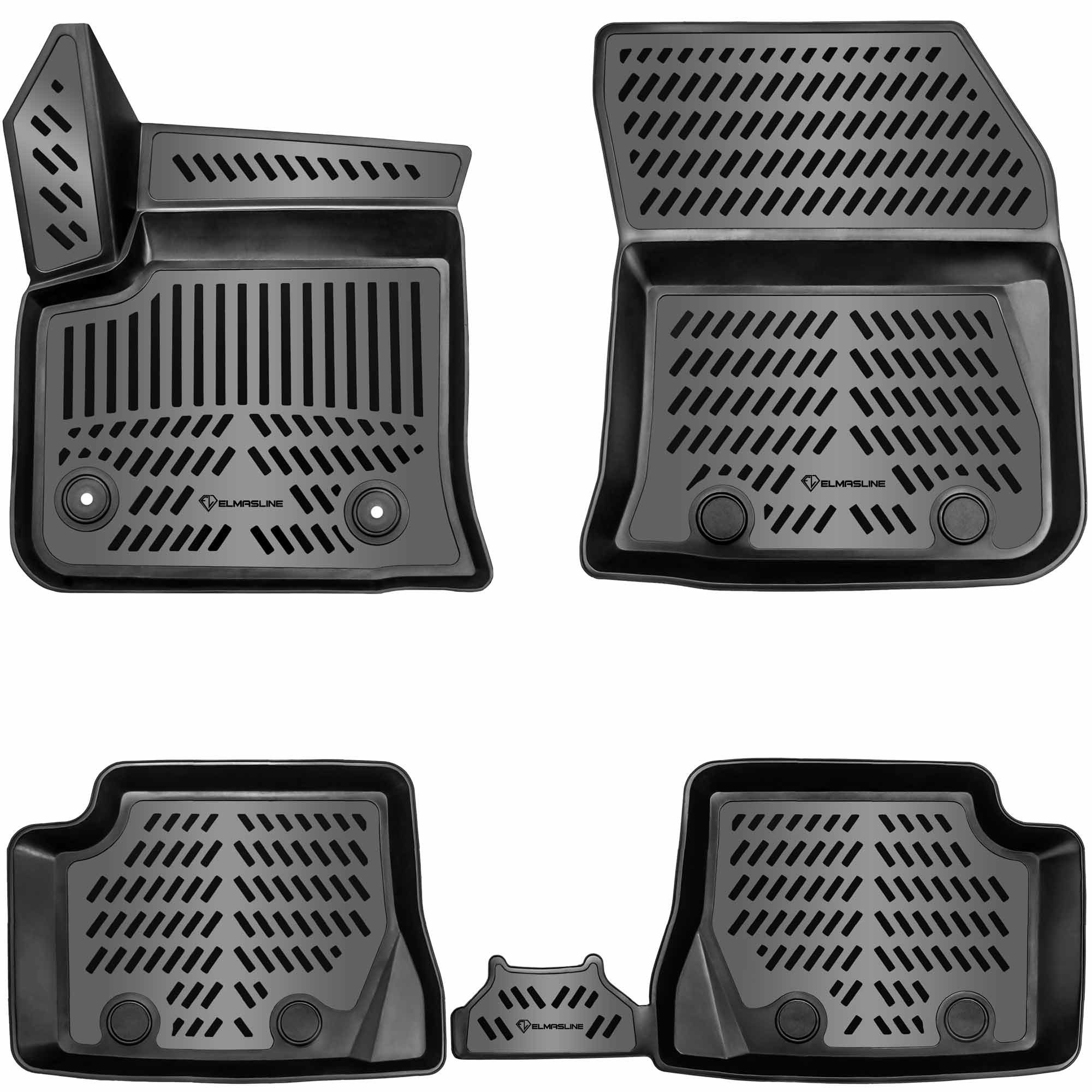 ELMASLINE Auto-Fußmatten Gummi (4 St), für JEEP AVENGER (2023-2024) Elektro -, AVENGER (2023 ...