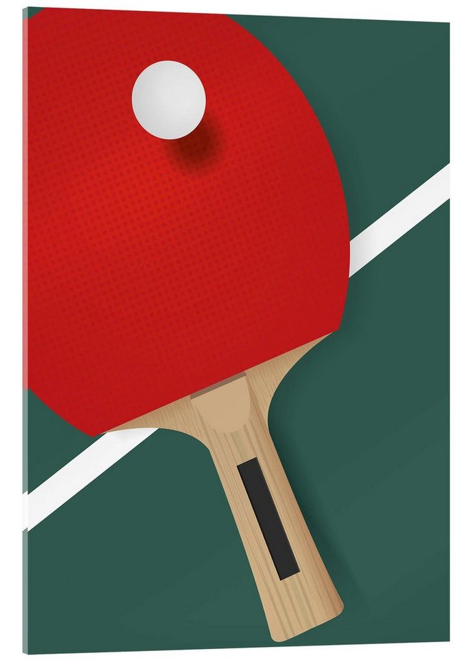 Posterlounge Acrylglasbild Editors Choice Tischtennis Minimalistisch