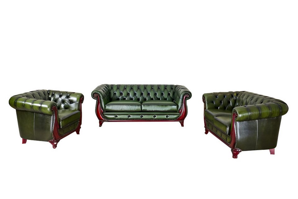 Salottini Polstergarnitur Chesterfield Manchester Sofagarnitur 321