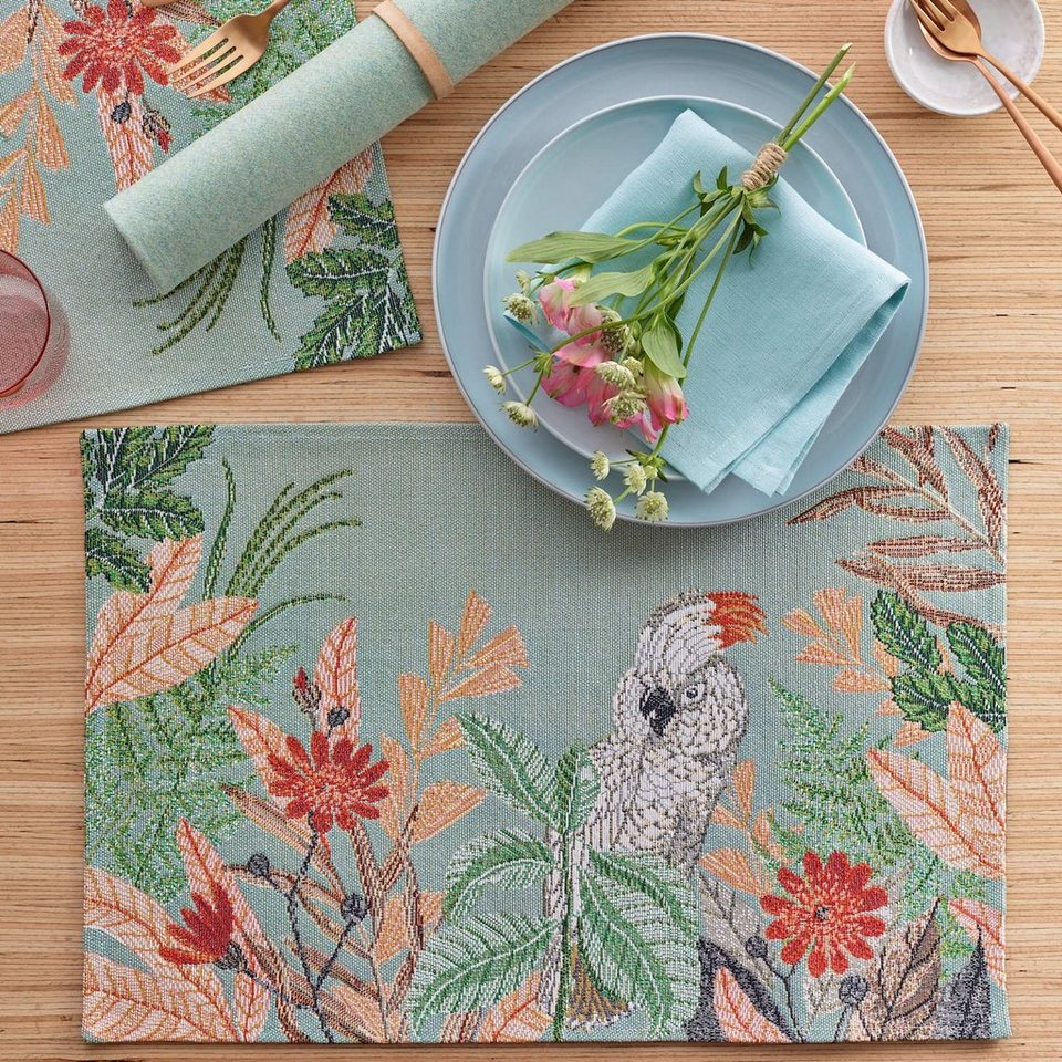 Platzset Sander 2 X Tischset Platzset Exotic 32 X 48 Cm Gobelin