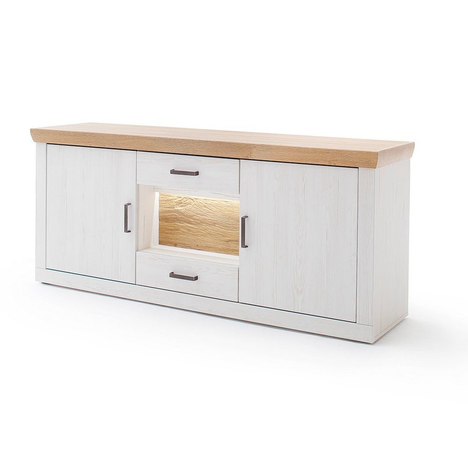 Lomadox Sideboard Maringa 05 In Weiß Mit Braun Bht Ca 1817847 Cm