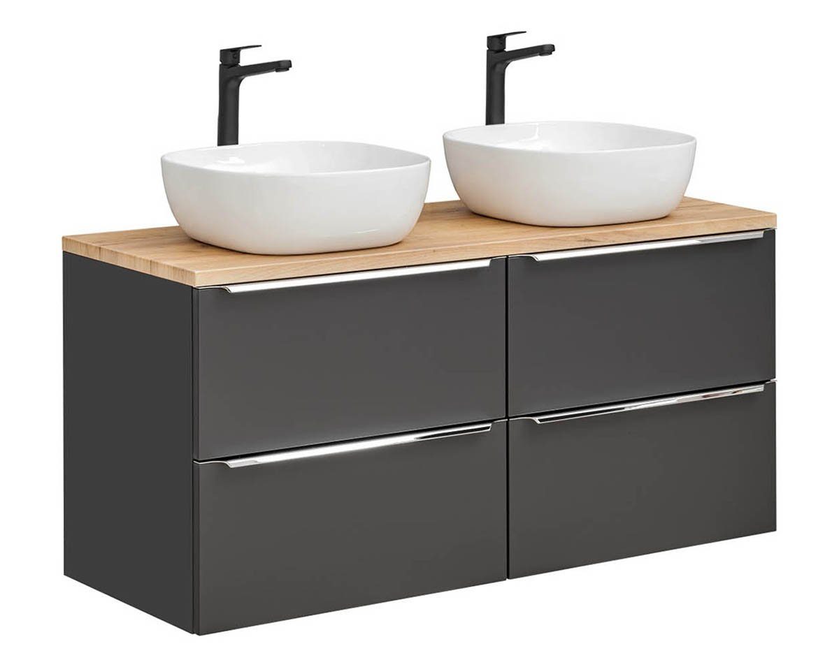Einfachgutemoebel Waschtisch Set Bad Doppel Waschplatz Capri 120cm