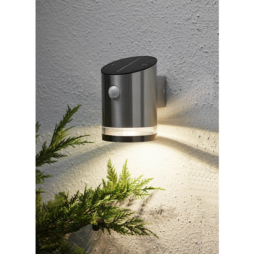 STAR TRADING Wandleuchte "Venice" 65lm, G, mit Bewegungsmelder, L100mm, solarbetrieben, Wandlampe