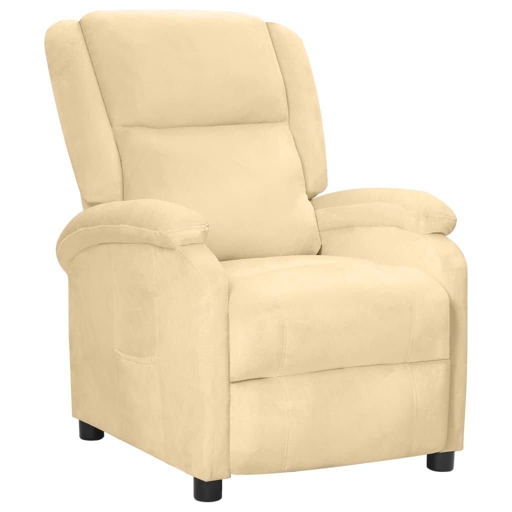 Furnicato Sessel Relaxsessel Creme Samt