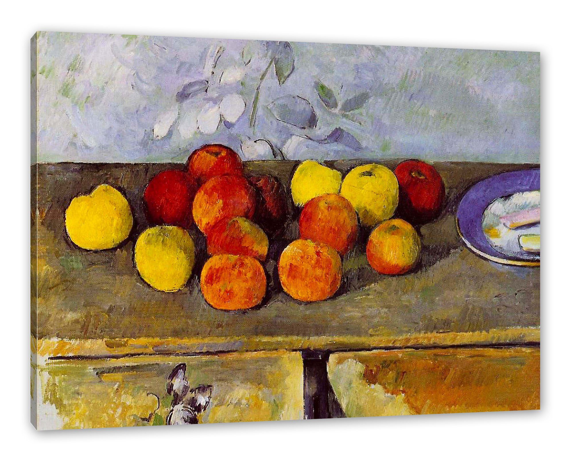 Pixxprint Leinwandbild Paul Cézanne Stillleben Mit Äpfeln Und Gebäck