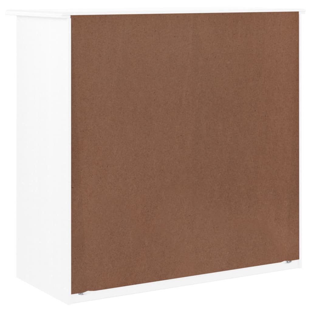 vidaXL Kommode Kommode ALTA Weiß 77x35x73 cm Massivholz Kiefer (1 St)