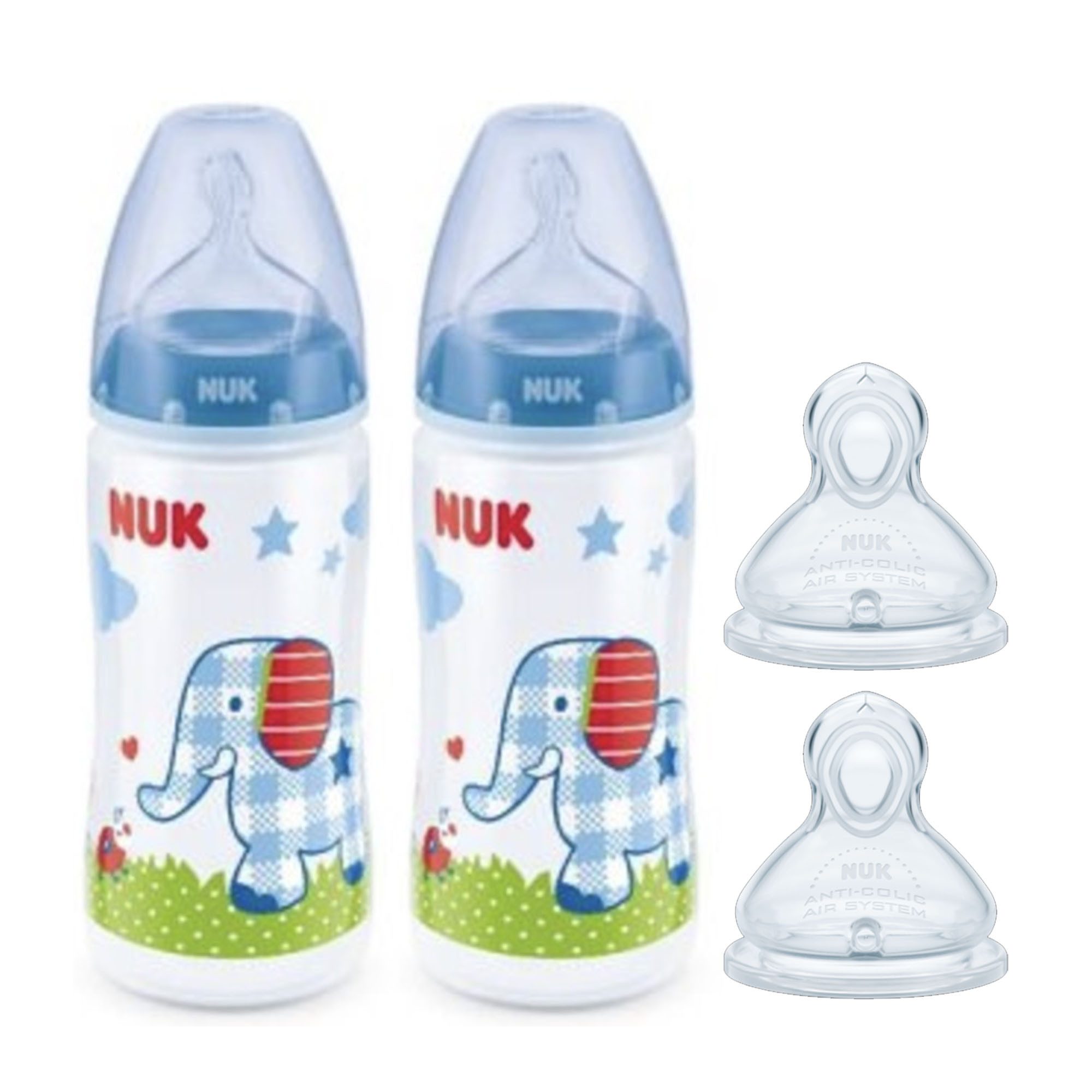 NUK Babyflasche NUK First Choice Babyflasche 300ml 0+ mit 2er Silikon ...
