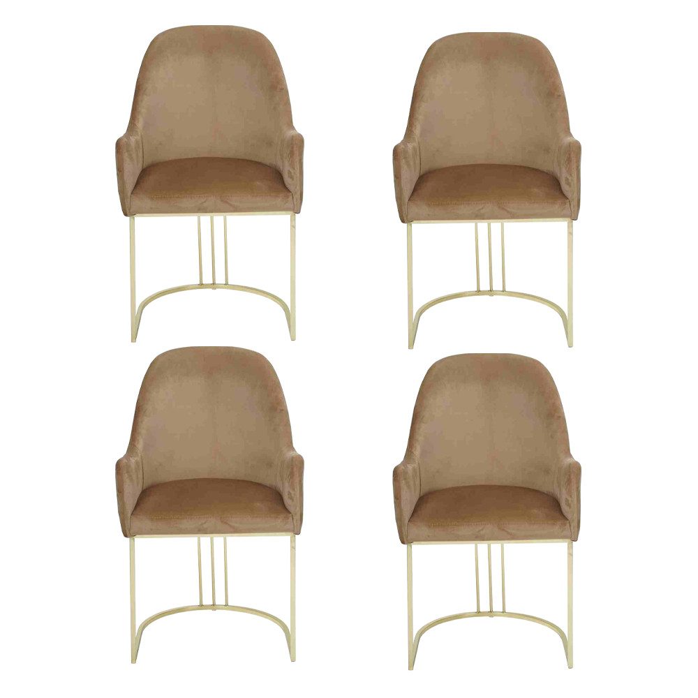 Jvmoebel Esszimmerstuhl Gruppe Set 4x Stühle Stuhl Design Stoff Polster