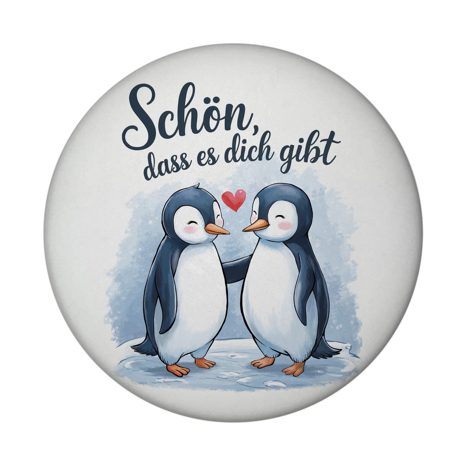 speecheese Magnet Pinguine mit Herz Magnet mit Flaschenöffner - Schön, dass es dich gibt
