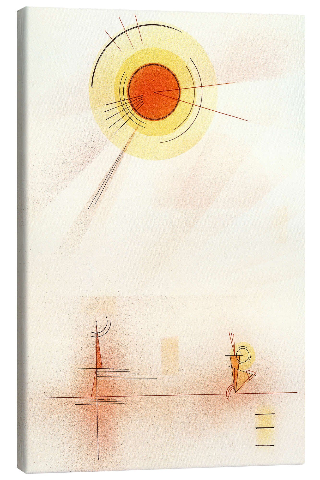Posterlounge Leinwandbild Wassily Kandinsky Strahlen Malerei