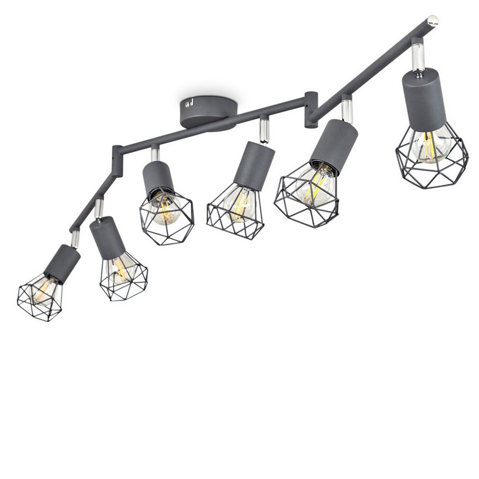 Hofstein Deckenleuchte Borio Deckenlampe Aus Metall In Anthrazit