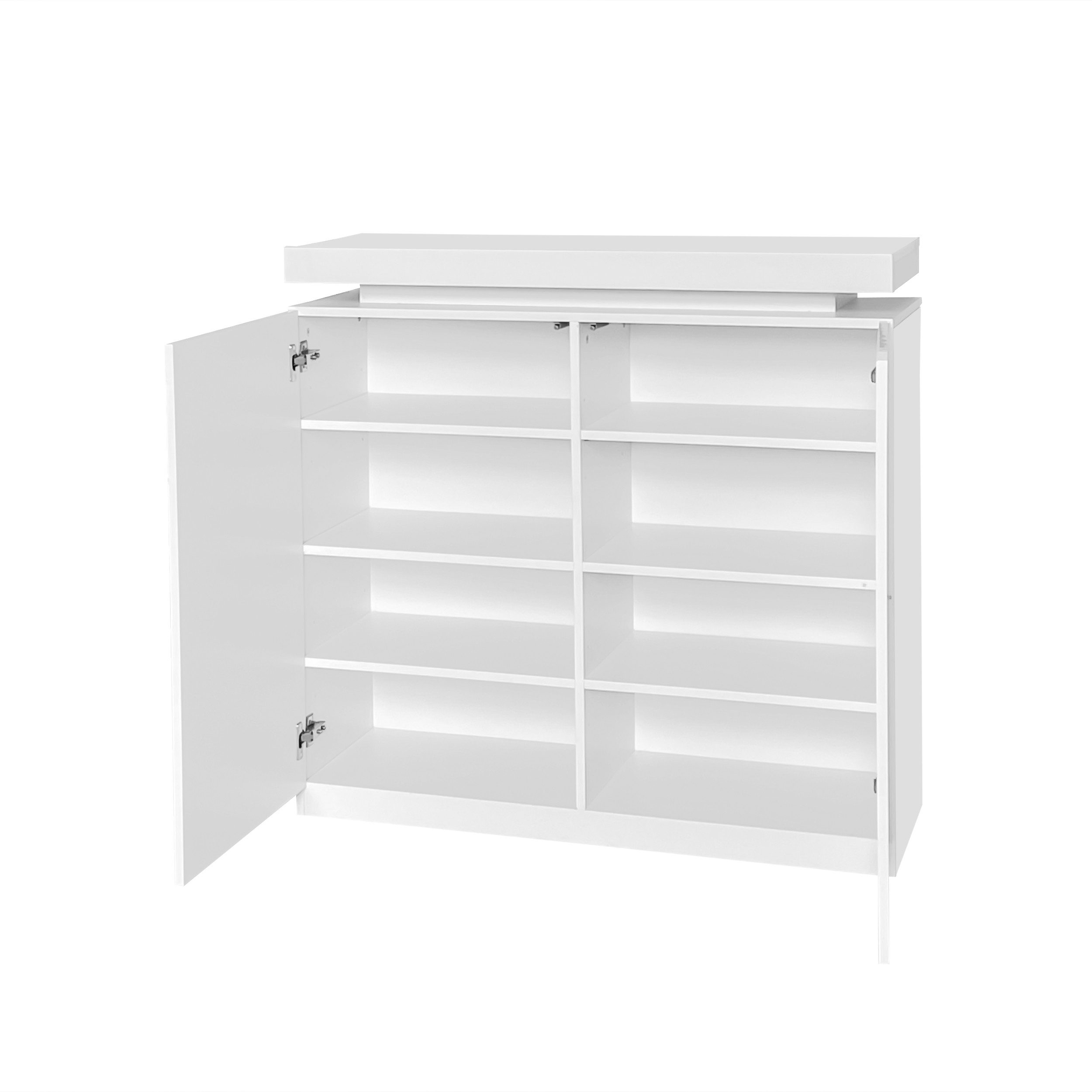 Welikera Sideboard Schuhschrank Mit 2 Türen Auf Leisen Scharnieren