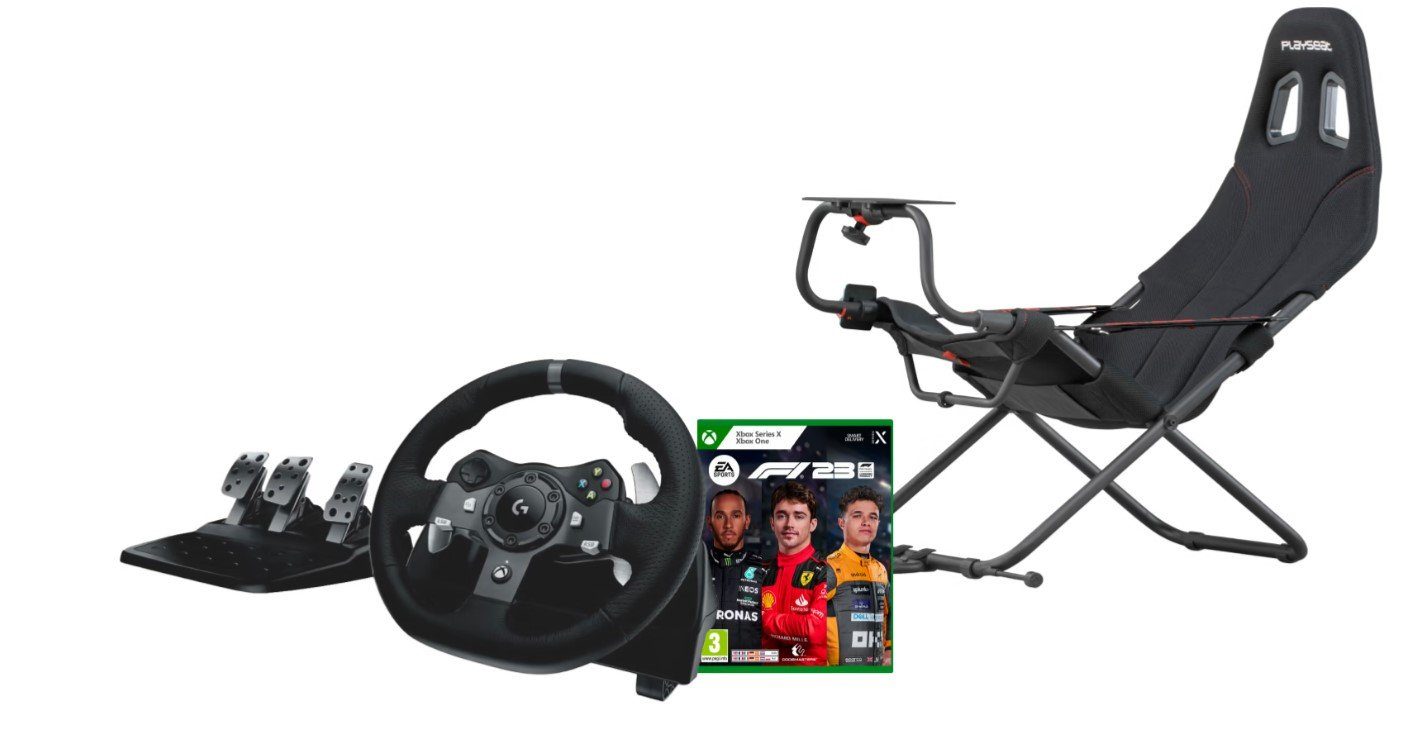 Logitech G920 Driving + Playseat ActiFit & F1 23 Xbox Series X, Xbox 1 ...