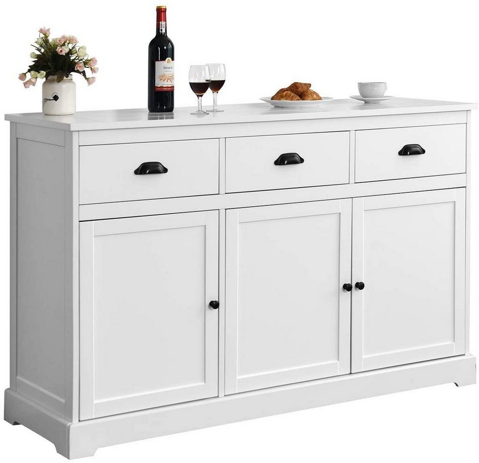 Costway Kommode Küchenschrank Sideboard Buffetschrank Mit 3