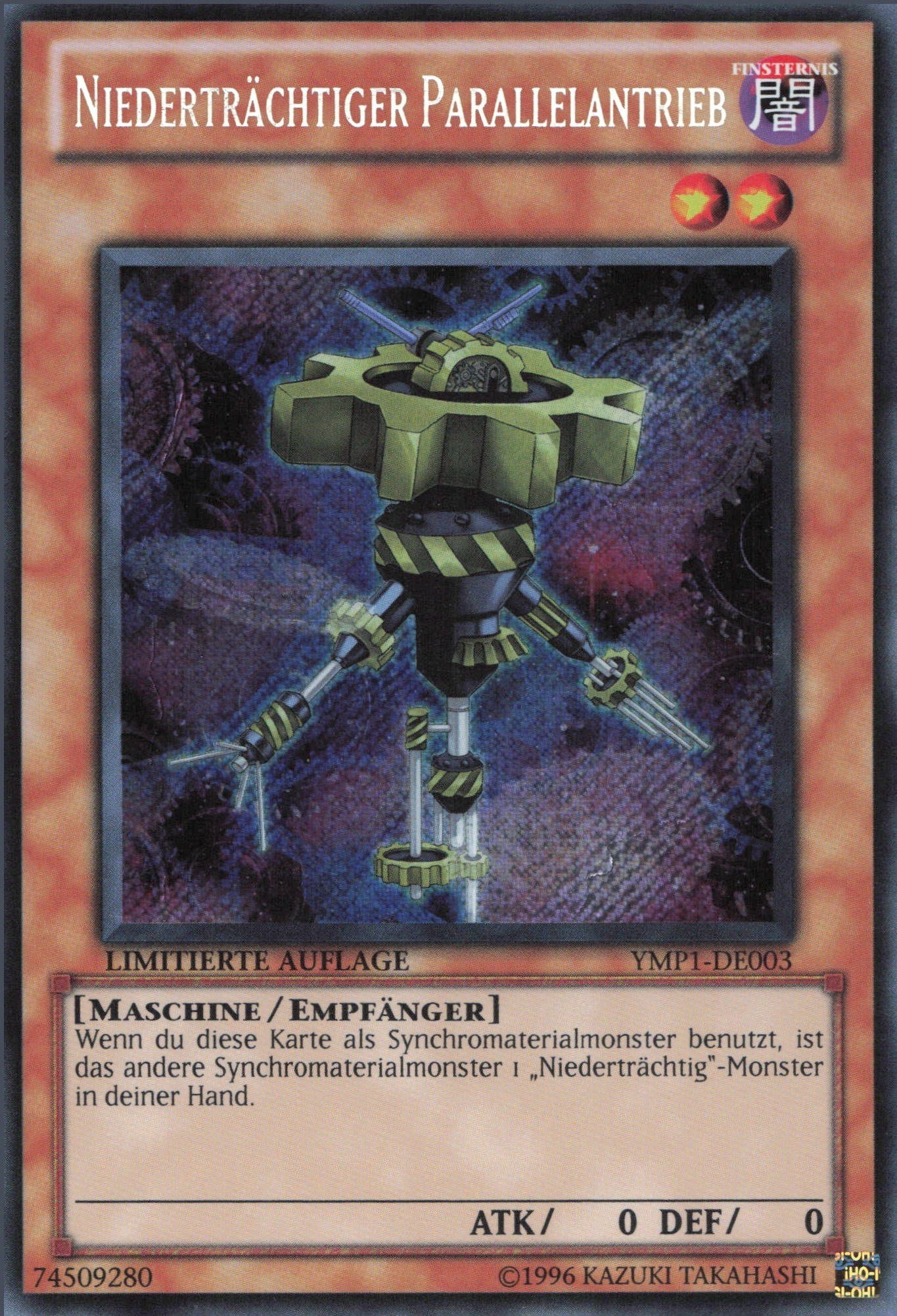 Recollectibles Sammelkarte Yugioh Niederträchtiger Parallelantrieb Yu