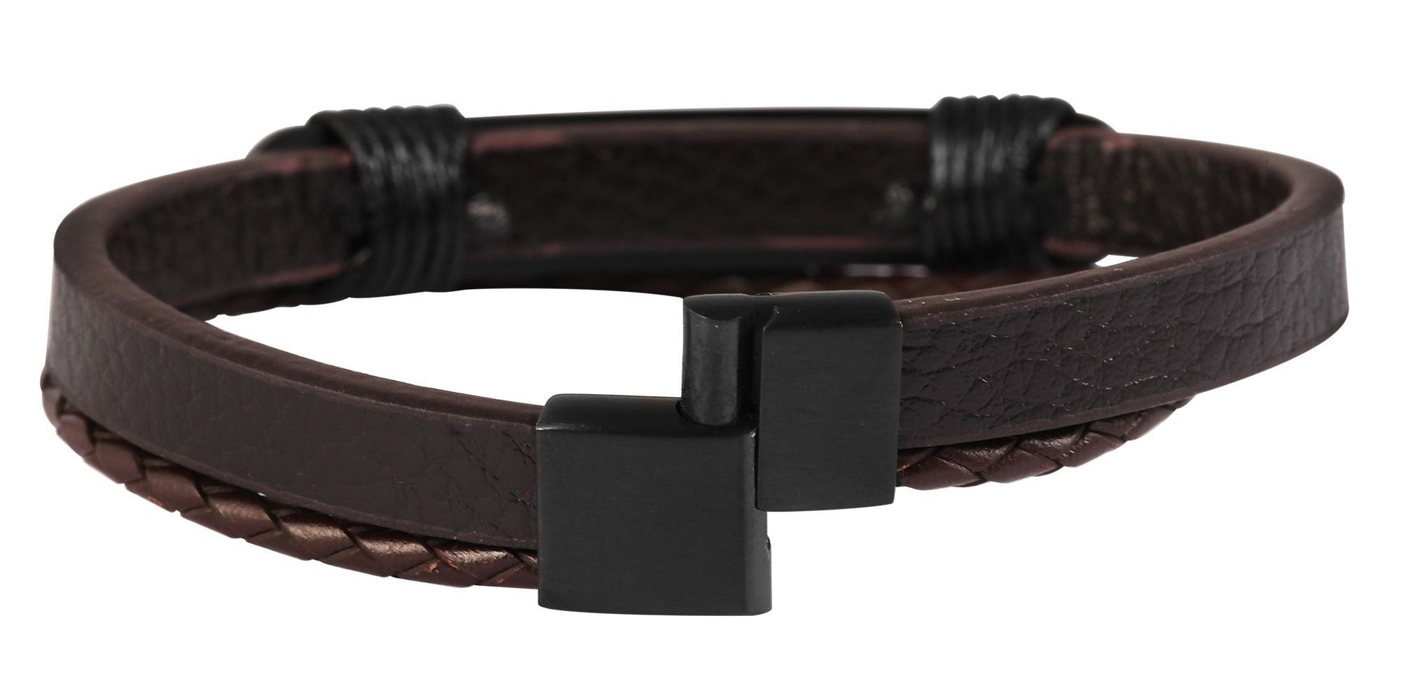 Adelia´s Armband Herren Armband aus Leder 21 cm, Geschenkidee: zeitlos ...