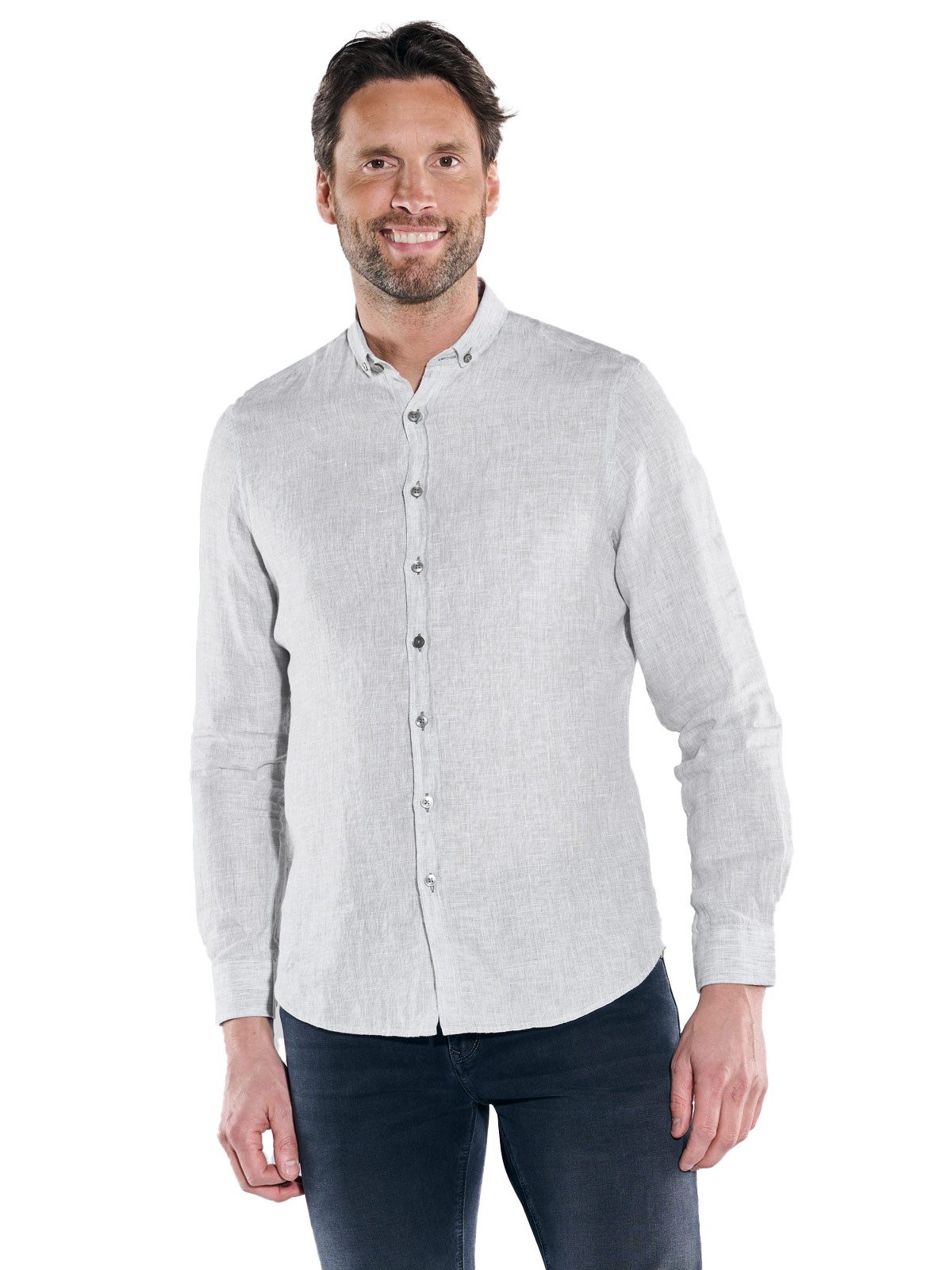 Engbers Germany Langarmhemd Langarm Hemd Aus Leinen Button Down Kragen