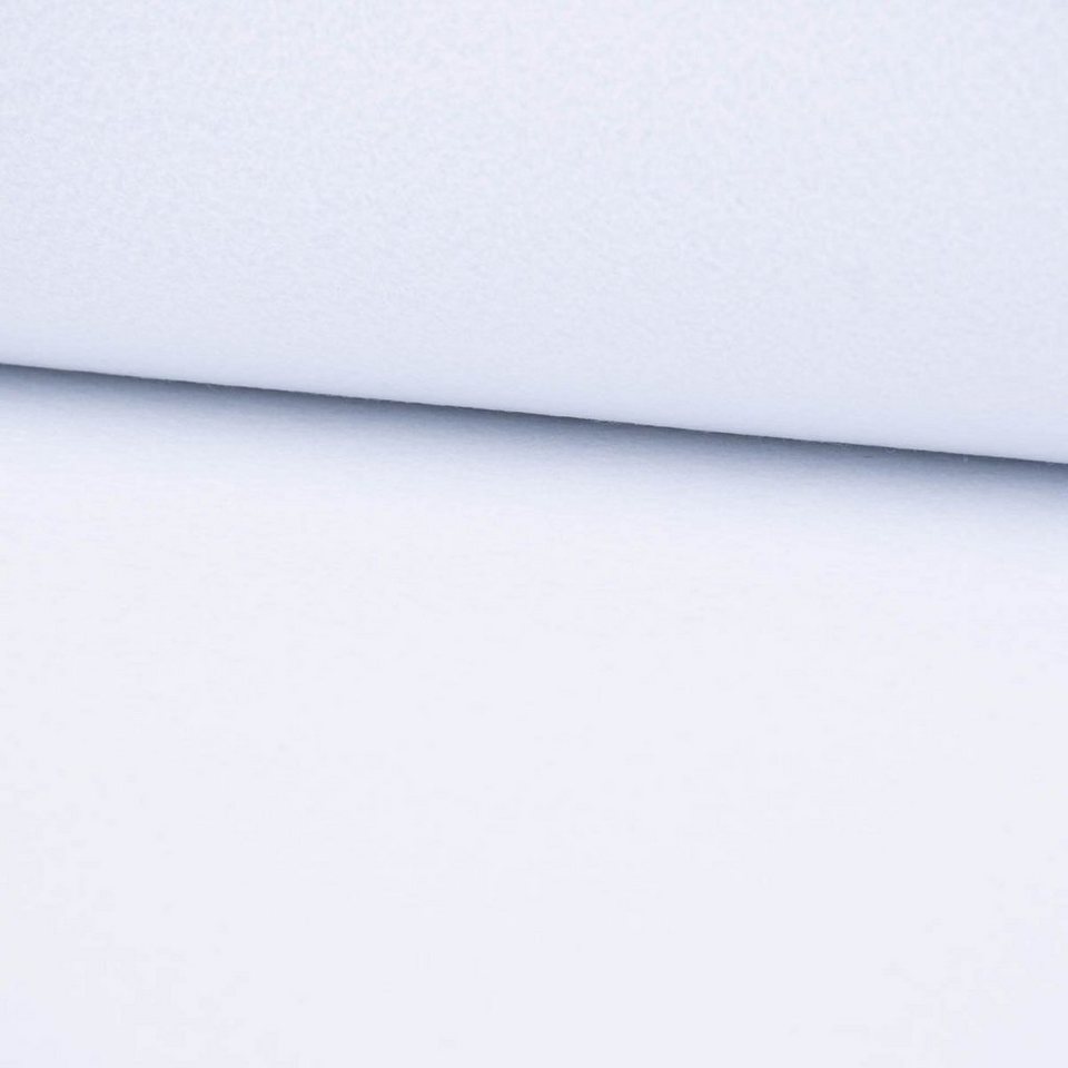 SchÖner Leben Stoff Kreativstoff Filz 3mm Stärke Einfarbig Weiß 90cm