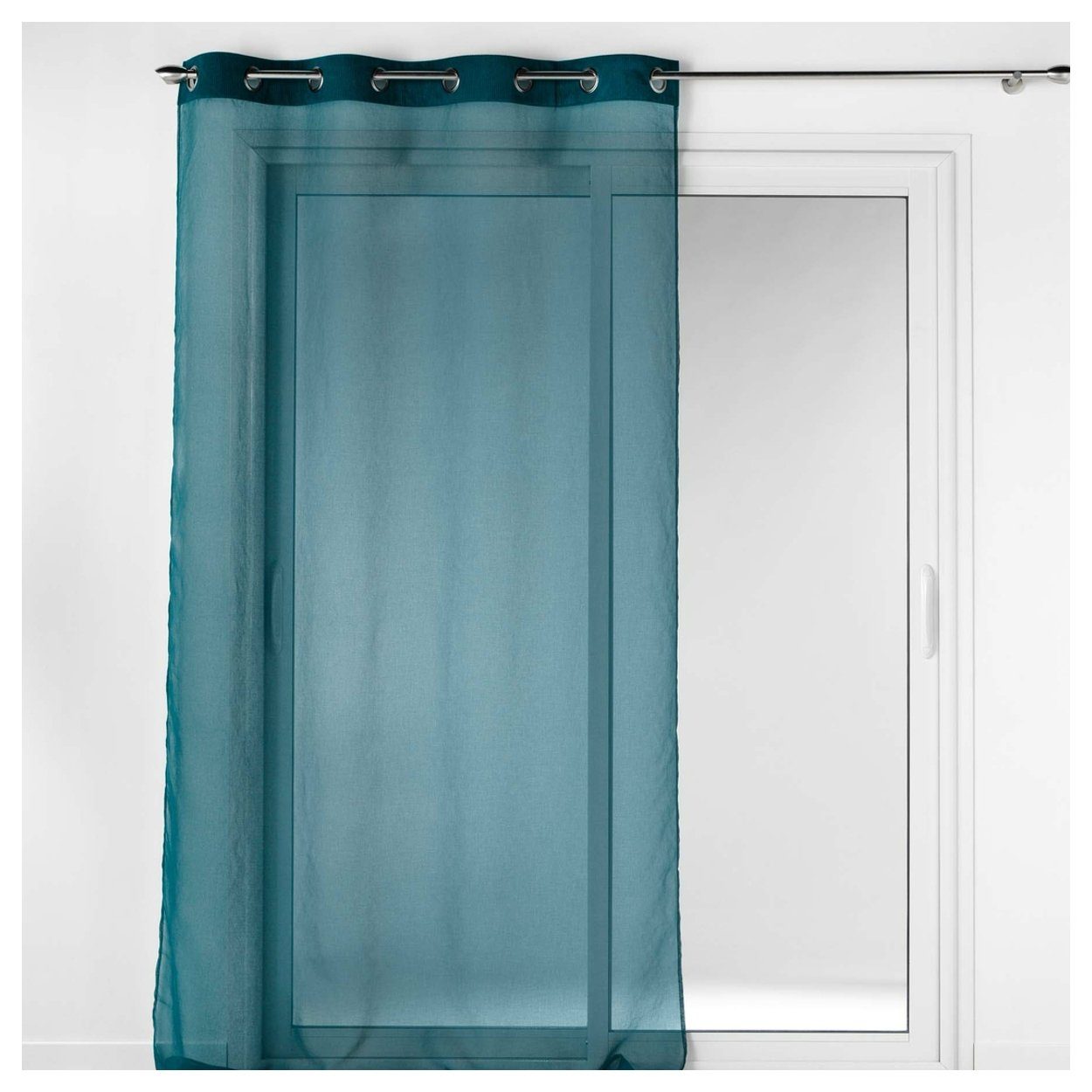 Macosa Home Vorhang Petrol 140 x 200cm Metallösen modern Dekoschal Polyester Cord, Ösen ...