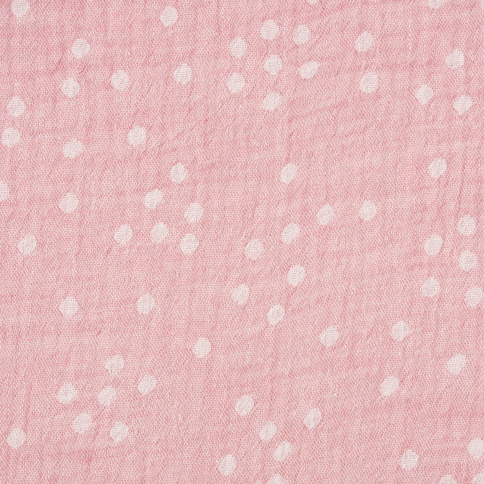 SchÖner Leben Stoff Double Gauze Jacquard Doubleface Punkte Rosa
