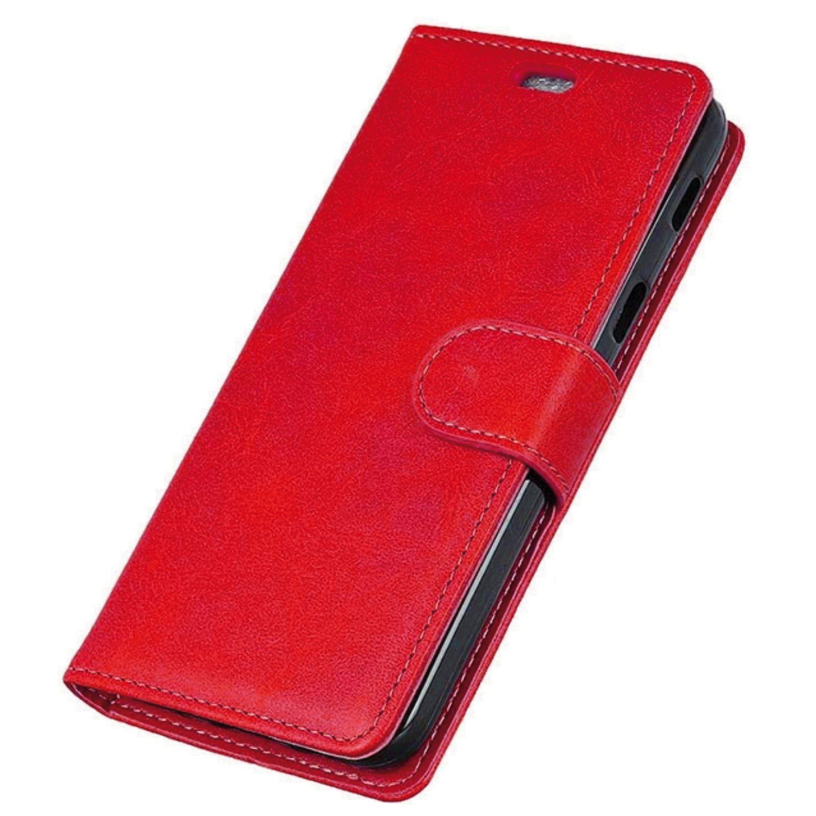 Traumhuelle Handyhülle BOOK HÜLLE ROT für Samsung Galaxy S25 S24 FE S23 ...