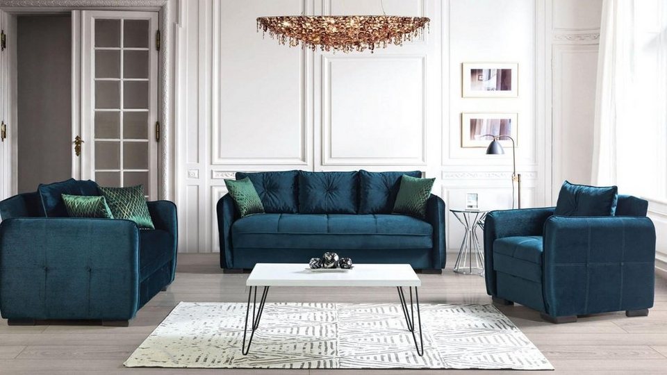 Jvmoebel Wohnzimmer Set Schlafsofa Garnitur Sitzpolster Sofagarnitur