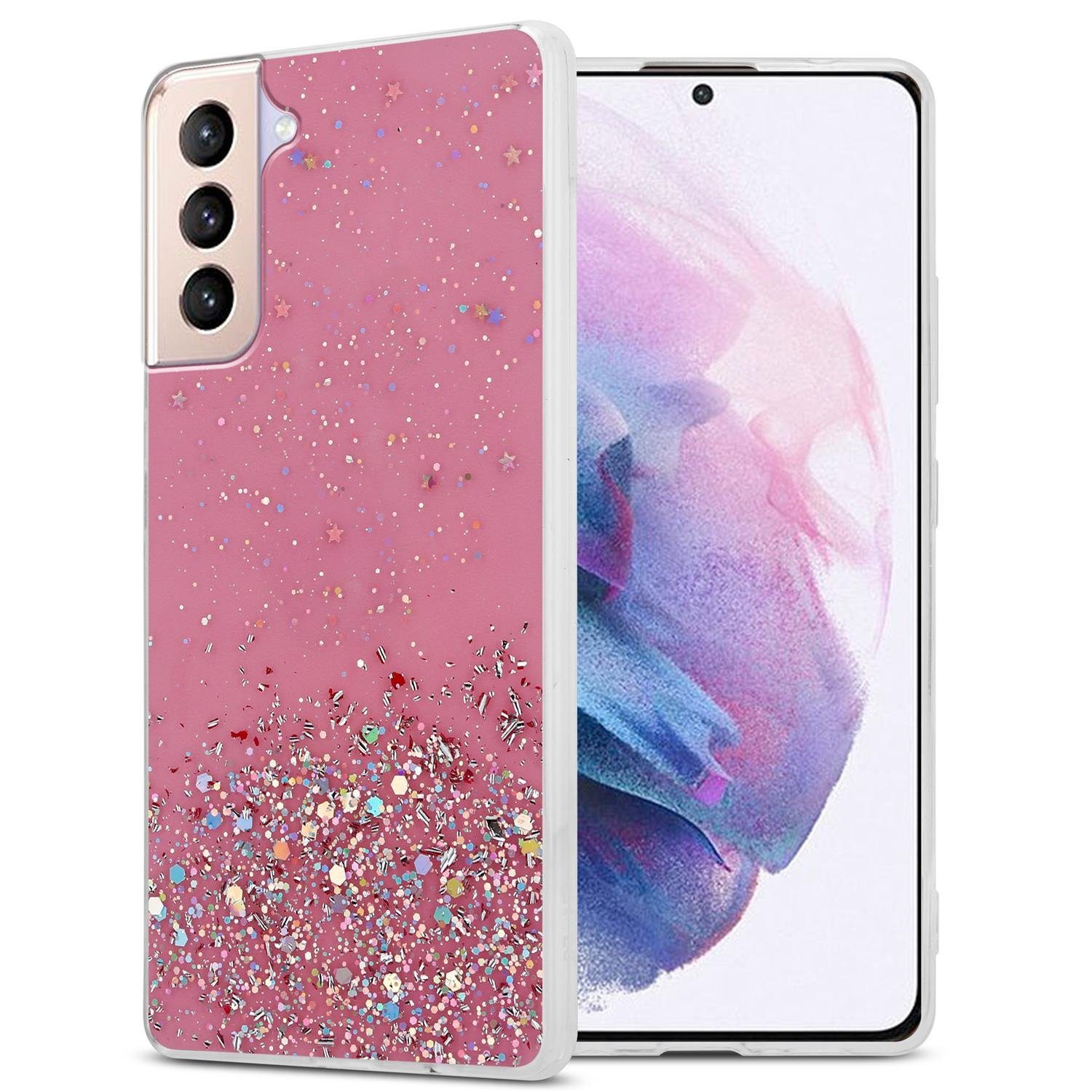 Cadorabo Handyhülle Tpu Funkelnder Glitter Samsung Galaxy S21 Plus
