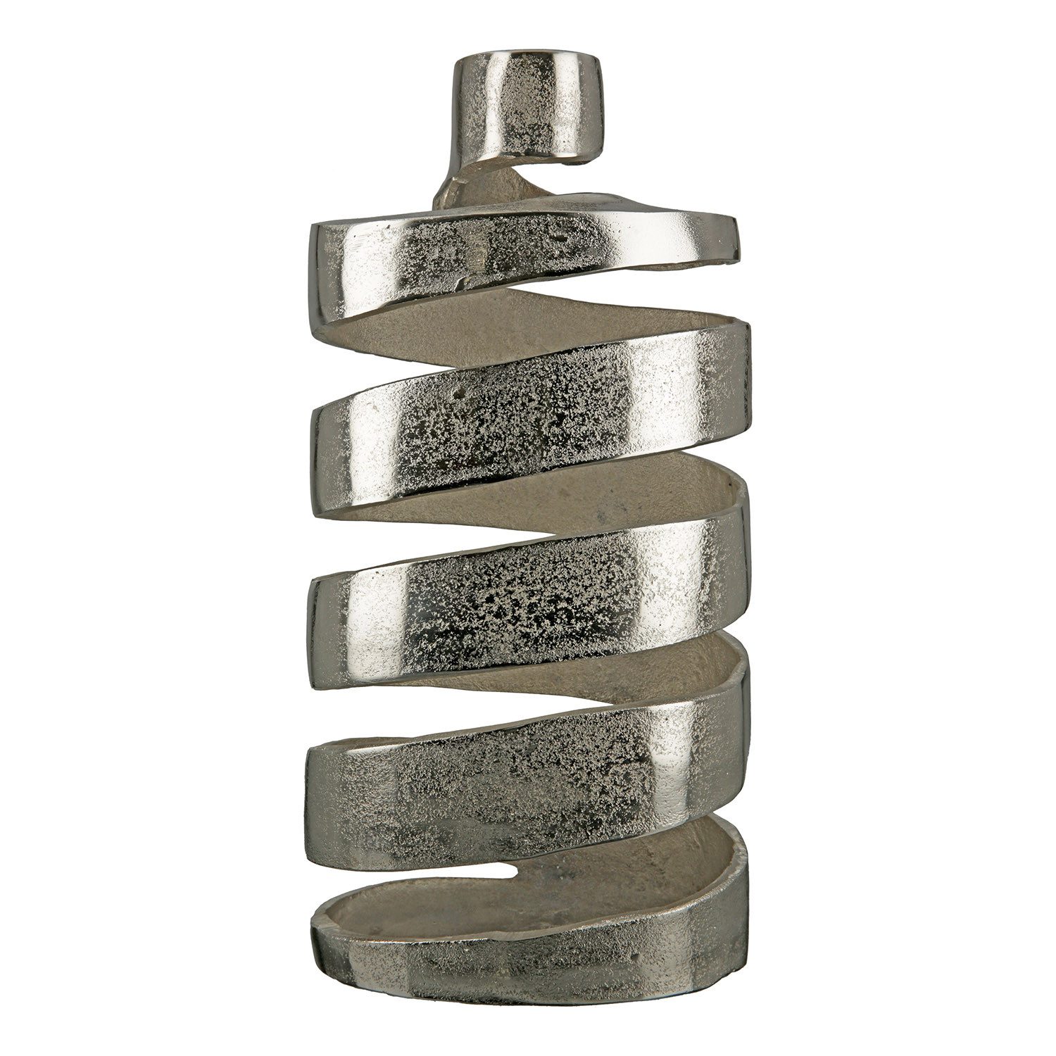 Gilde Dekovase Twister Vase Silber Aluminium H 425cm X B 18