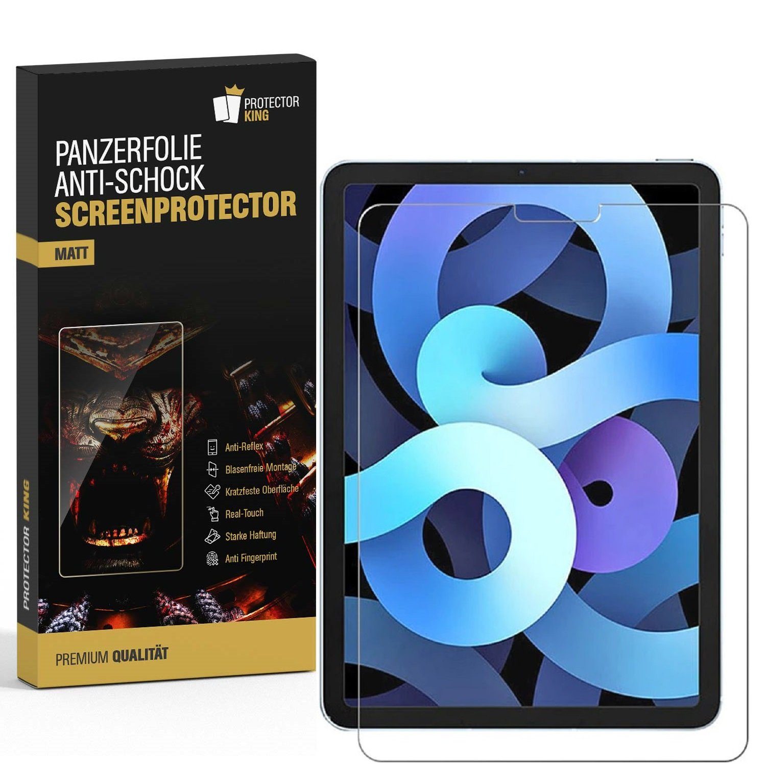 Protectorking Schutzfolie 2x Panzerfolie Für Ipad Air 109 2020 Full