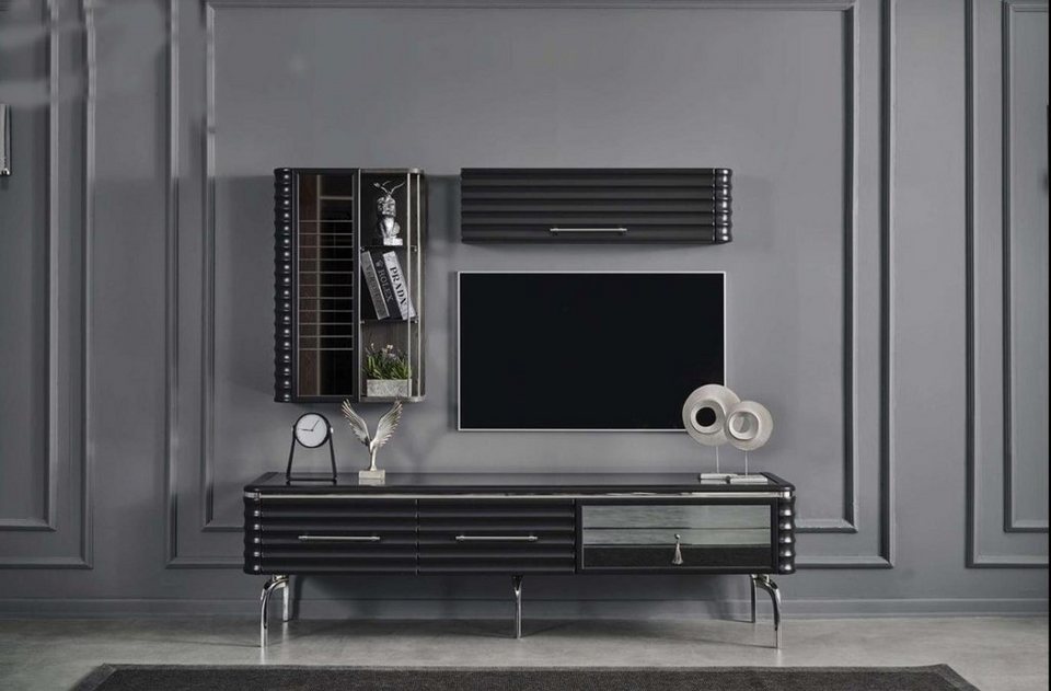 Jvmoebel Wohnzimmer Set Modernes Wohnzimmer Set Designer Tv Schrank 2x