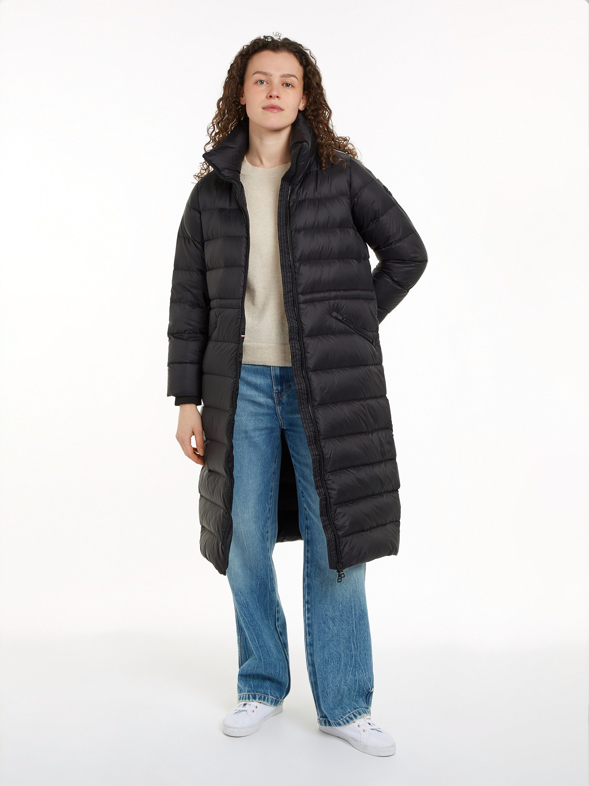 Tommy Hilfiger Steppmantel MW DOWN FUNNEL NK MAXI COAT mit Funnelkragen