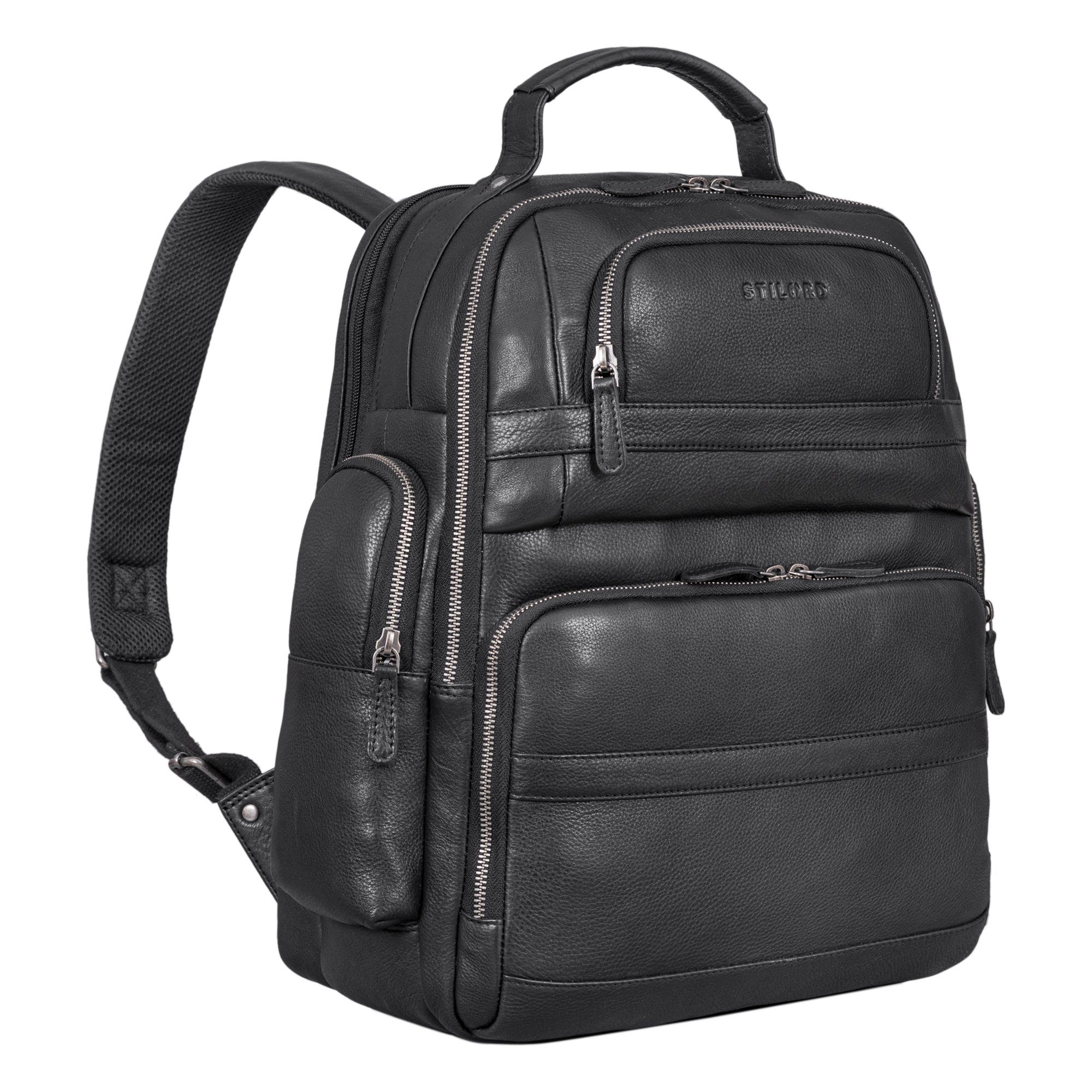 STILORD Notebook-Rucksack "Danny" Leder Arbeitsrucksack für 13 - 14 ...