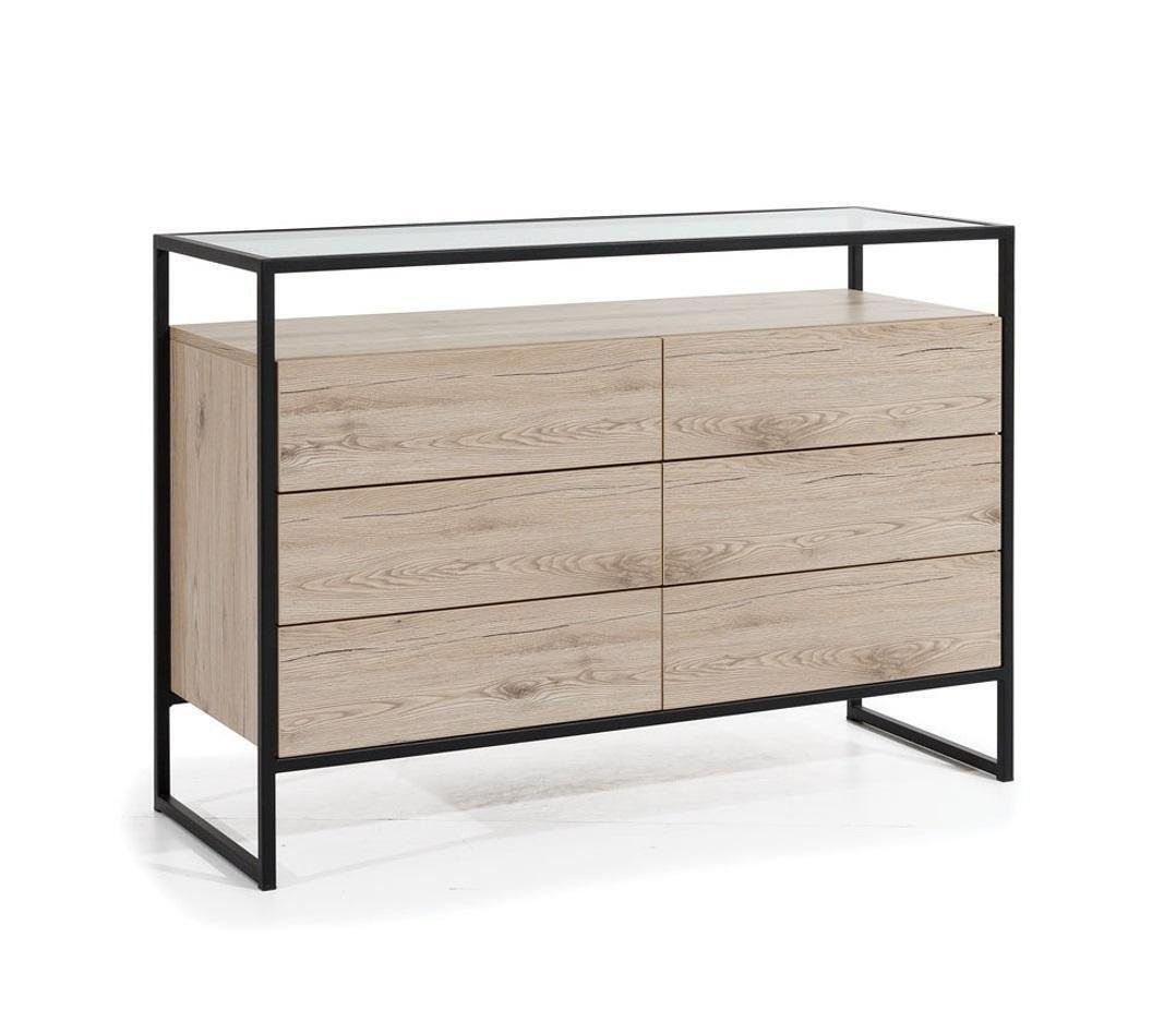 Jvmoebel Kommode Loft Kommode Braun Holz Möbel Design Sideboard 120cm