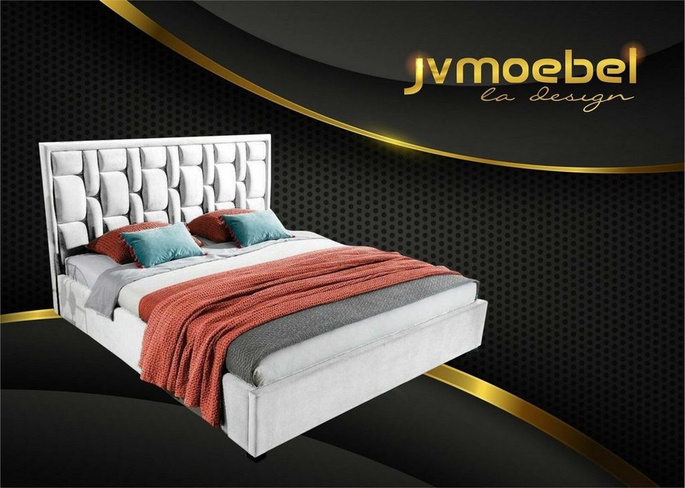 Jvmoebel Bett Blaues Designer Bett Schlafzimmer Design Möbel Modern