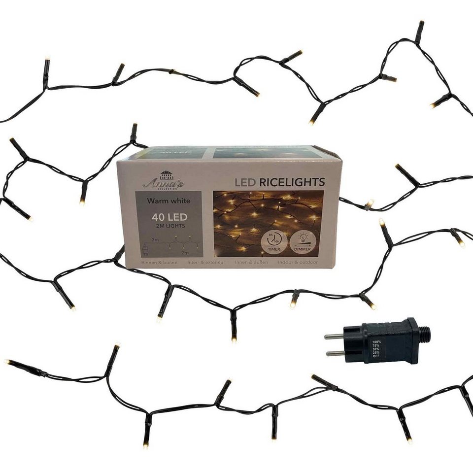 Coen Bakker Deco Bv Led Lichterkette Led Ricelights Außen Schwarzes