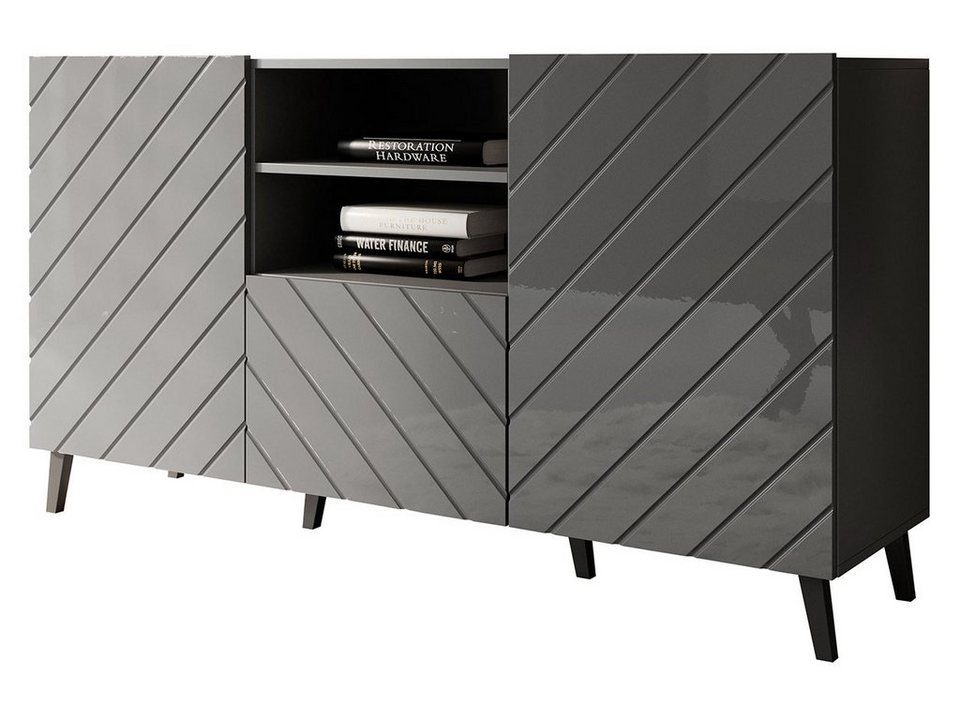 Mirjan24 Kommode Abeto Stilvoll Highboard Mit 2 Türen Und Schublade