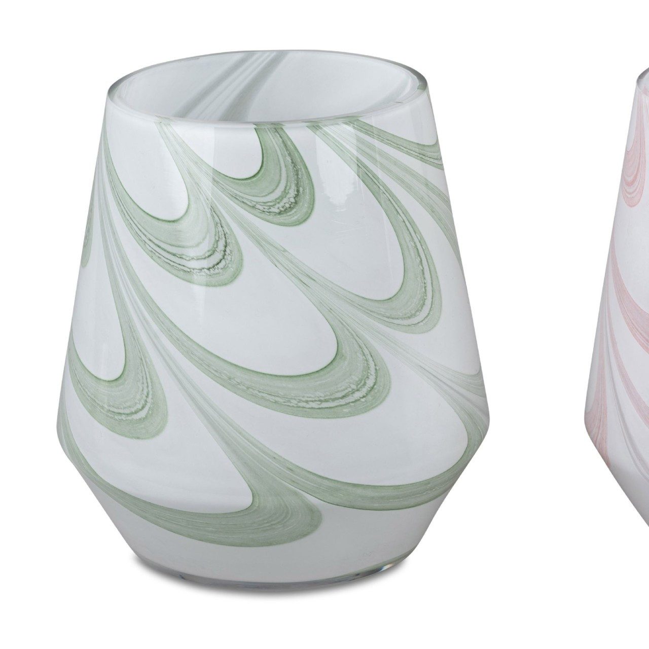 formano Deko-Glas Marmor, Grün H:17cm D:16cm Glas