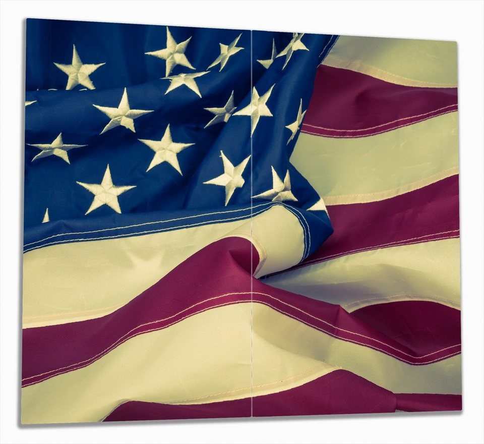 Wallario Herd Abdeckplatte Amerikanische Flagge Im Wind Esg