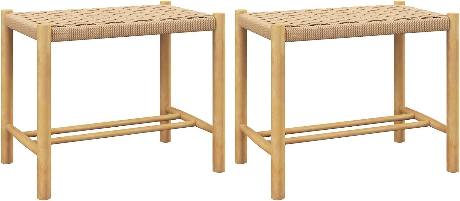 Komfotteu Barhocker Esszimmerstühle 2er Set Mit Fußstütze 56x36x45 Cm