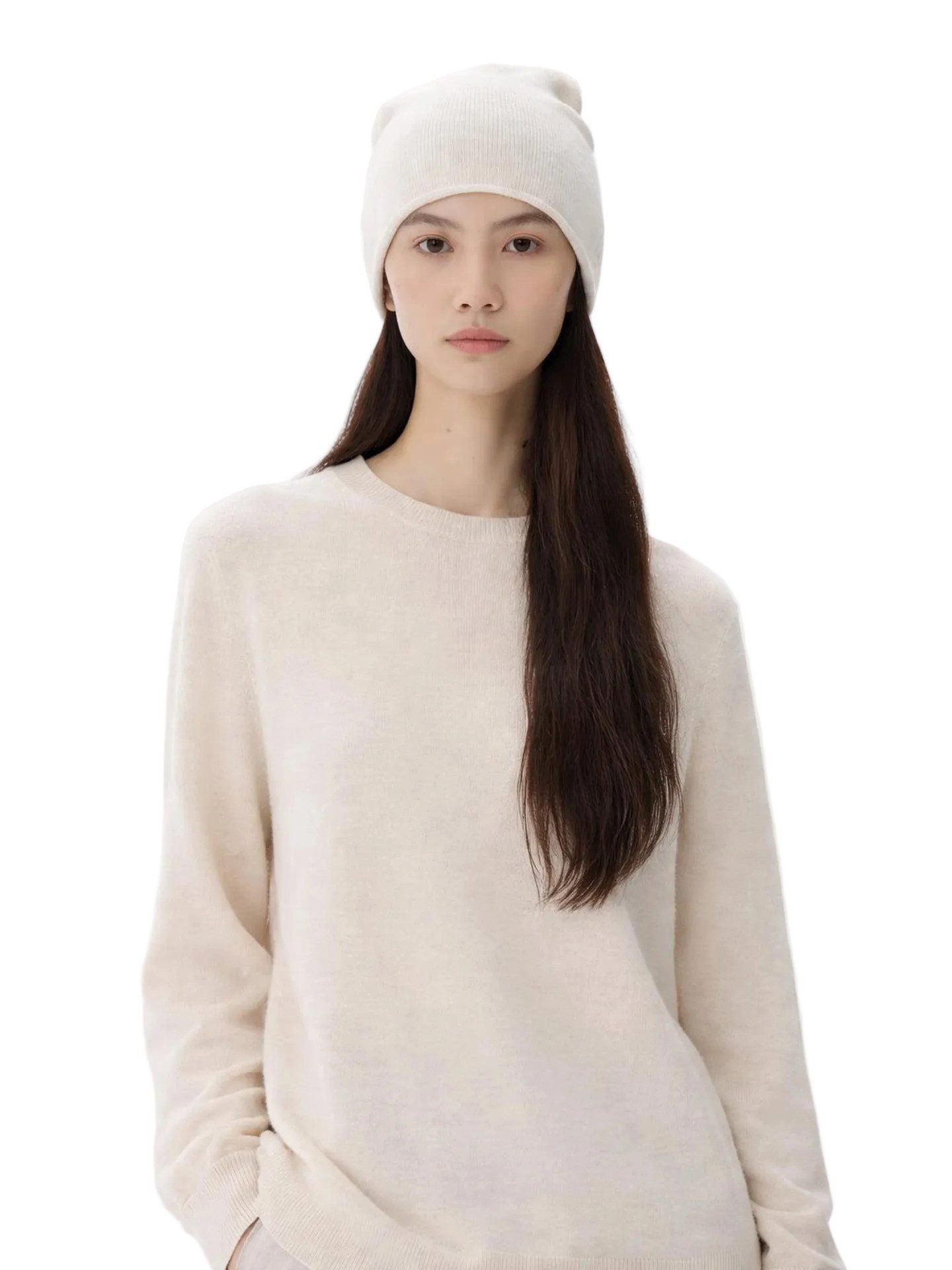 GOBI Cashmere Rundhalspullover Naturfarbe 99€ Kaschmir-Set aus Pullover ...