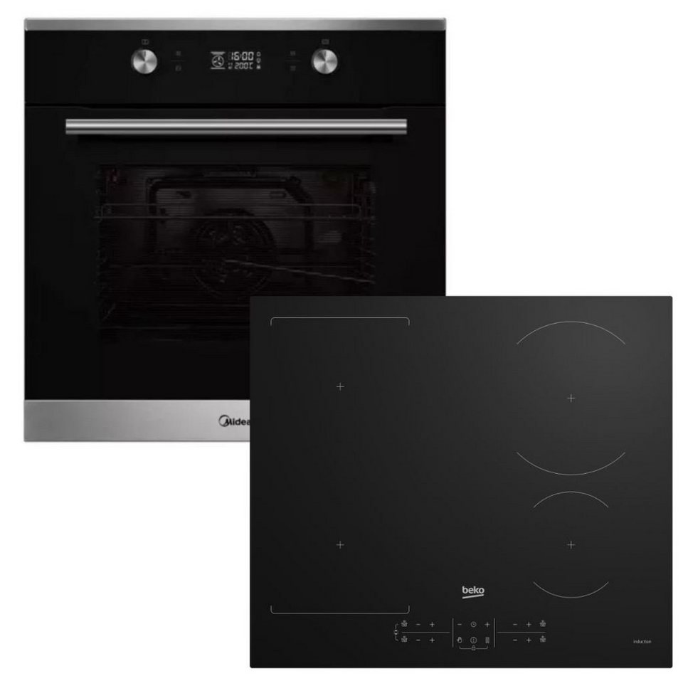 Midea Backofen Set Einbau Backofen Pyrolyse Beko Induktionskochfeld