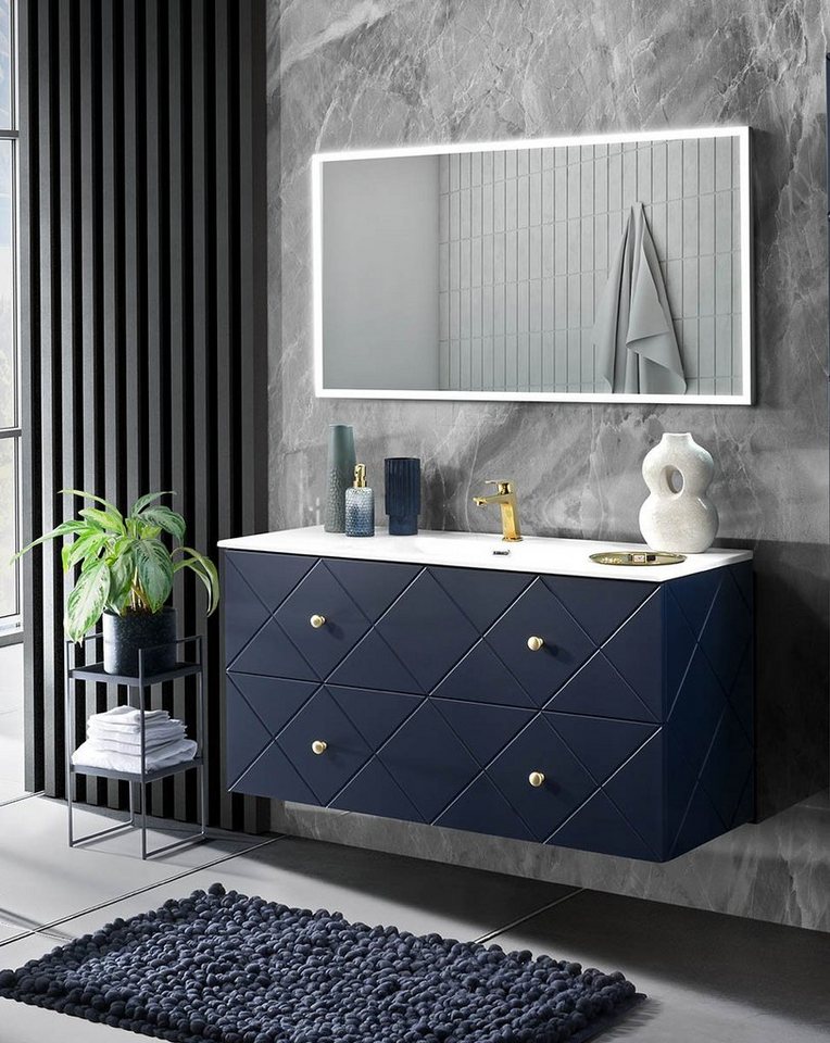 Einfachgutemoebel Waschtisch Set Badezimmer Set 2 Teilig Blumond 120cm