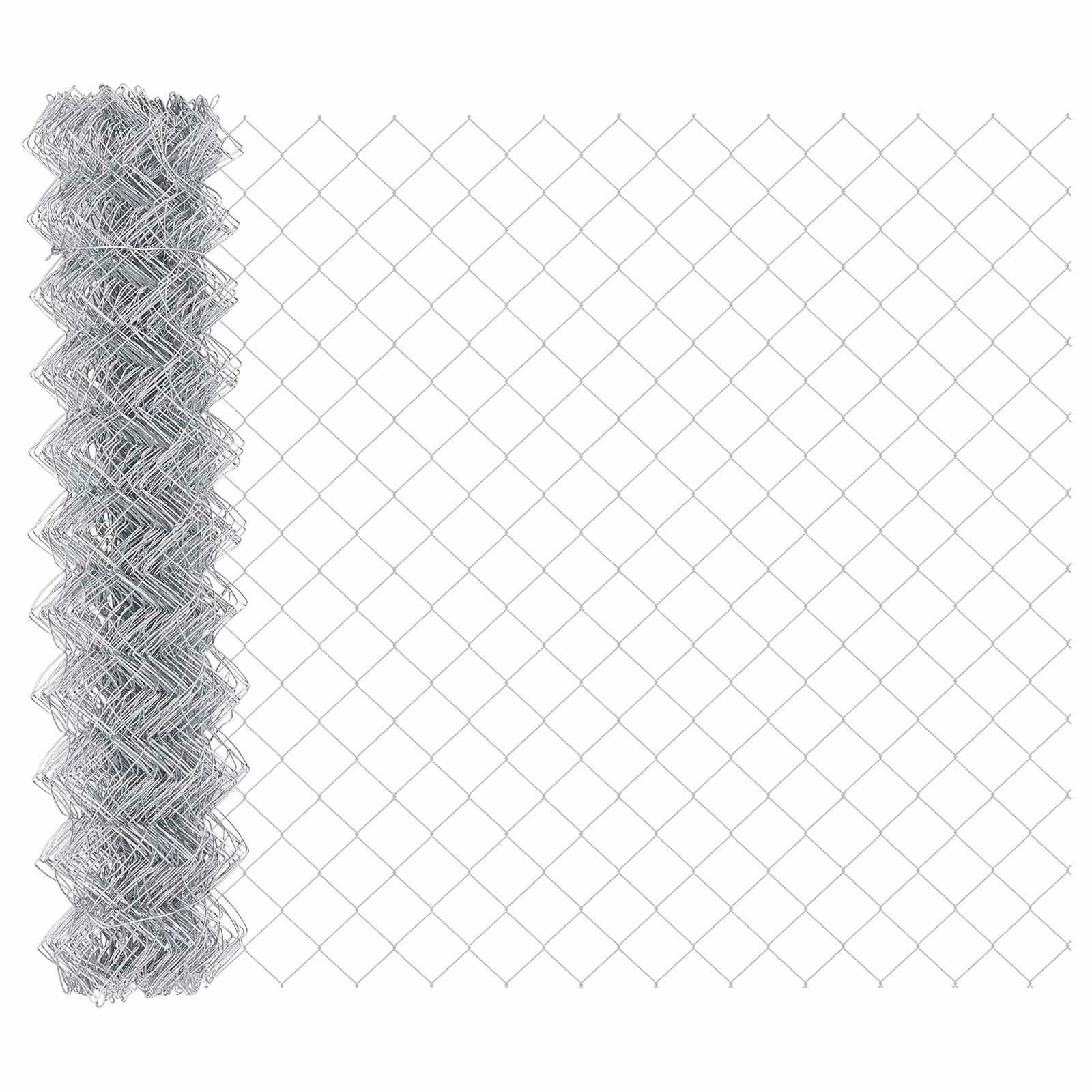vidaXL Zaun, Kettenzaun Silber 10 x 0,4 m Verzinkter Stahl, Gartenzaun