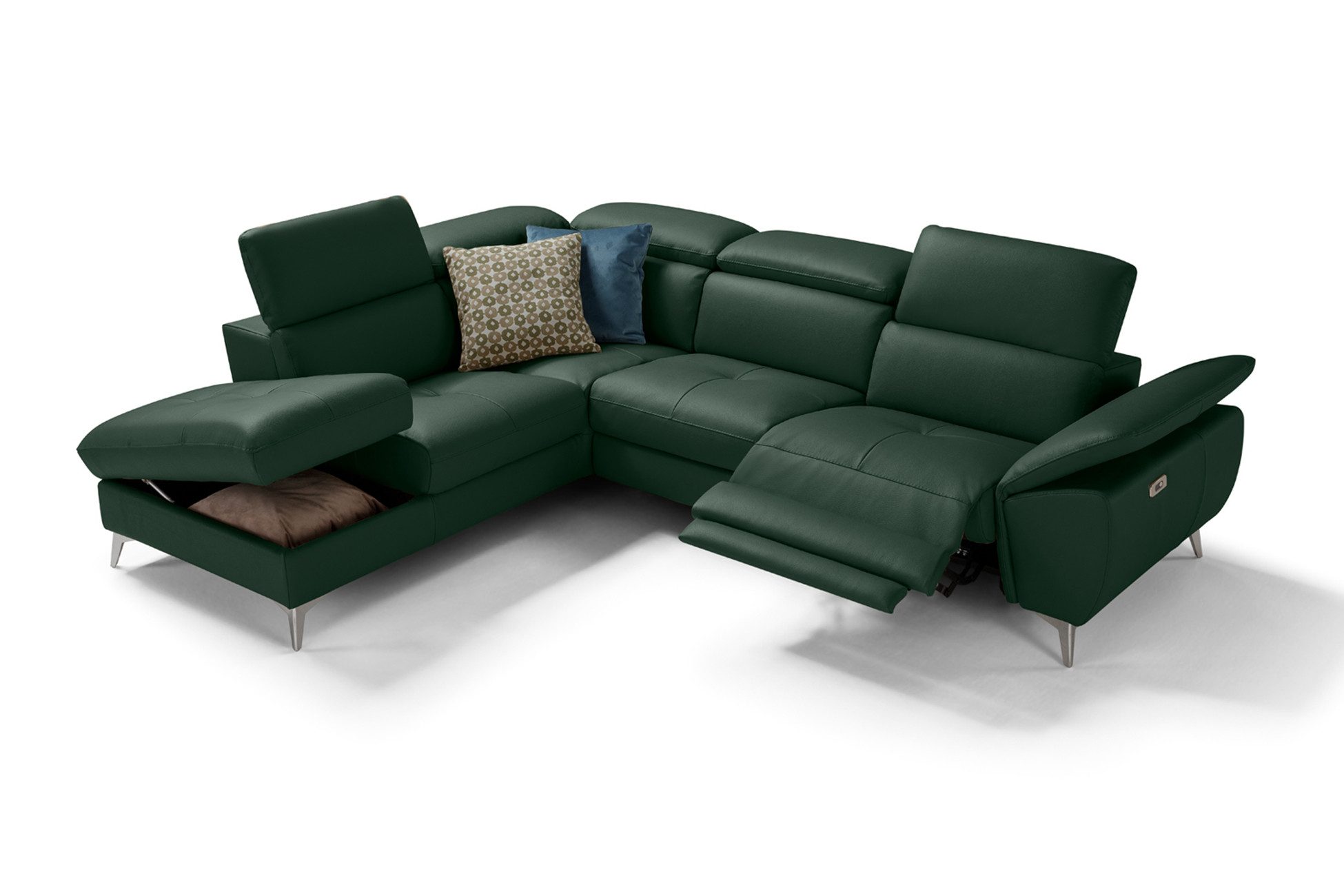 moebeloutlet.de Ecksofa Zürich Ledersofa, mit Relaxfunktion, Eckcouch
