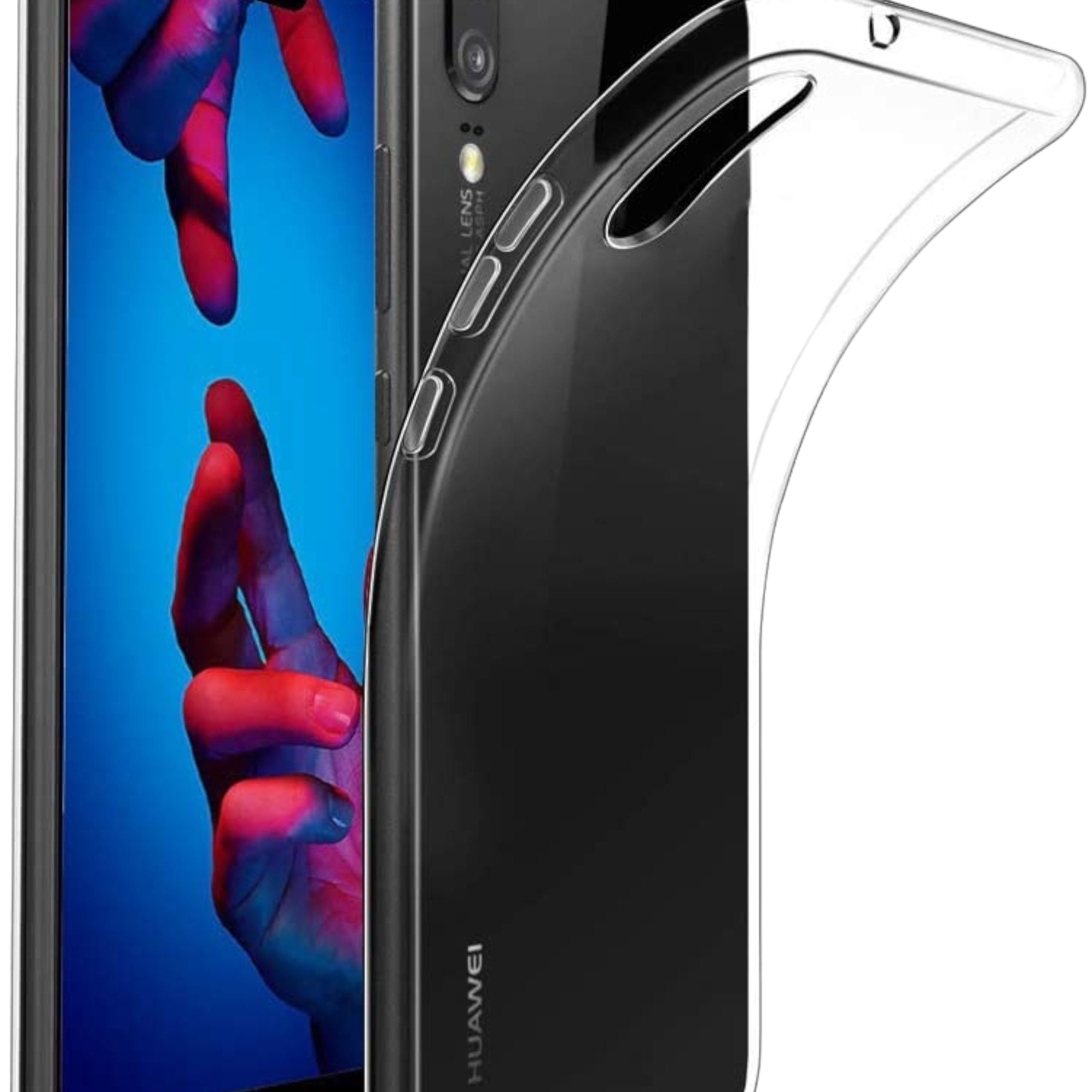 H-basics Handyhülle Huawei Mate 20 Pro Transparent Crystal Clear aus flexible TPU Silikon 16,5 ...