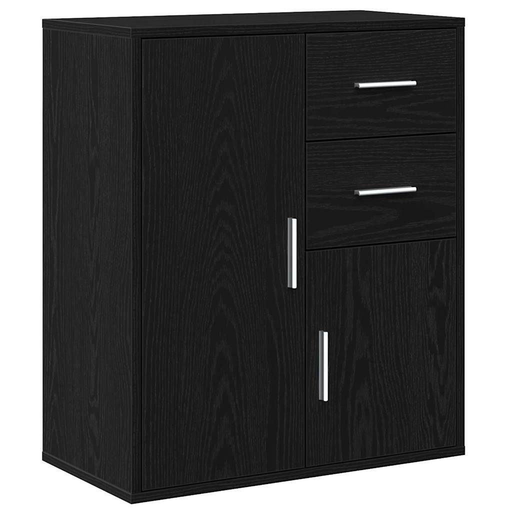 vidaXL Sideboard Sideboard Schwarz Eichen-Optik 60 x 31 x 70 cm ...