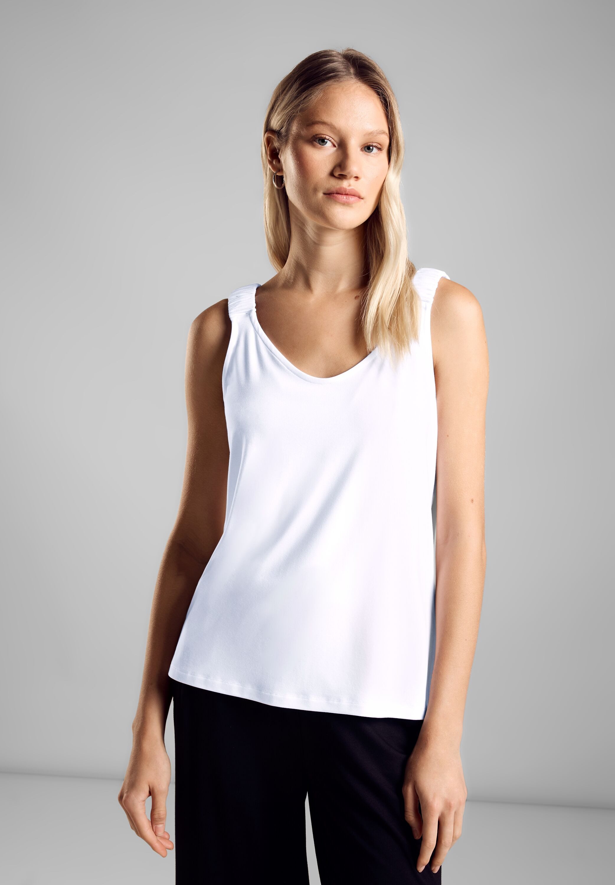 Street One Shirttop Mit Gerafften Trägern